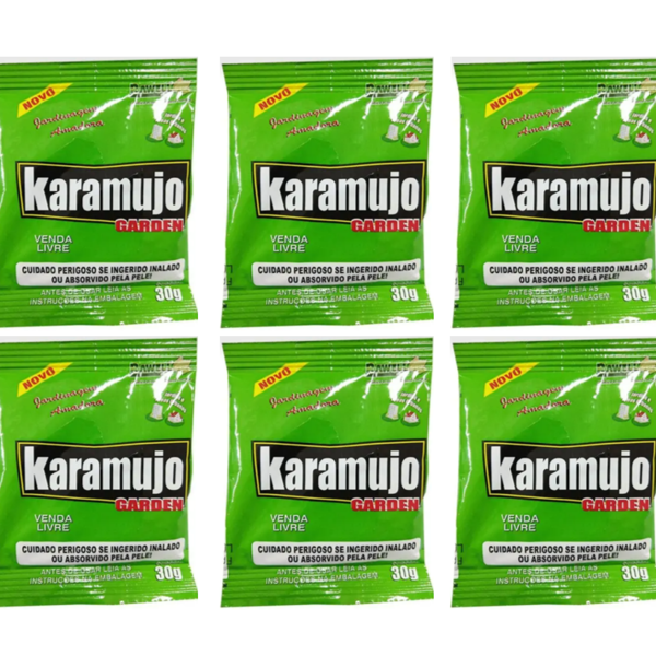 Kit 6 Un Karamujo Sachê 30g´controla Lesmas Caramujos E Caracóis ...