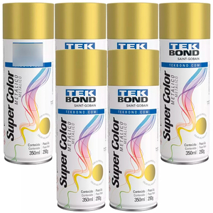 Kit 6 Unidades Tinta Spray Metálico 350ml Tekbond | Leroy Merlin