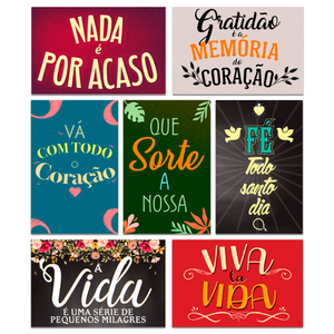 Kit 7 Placas Decorativas Frases Motivacional Mdf 20x30 Cm | Leroy Merlin