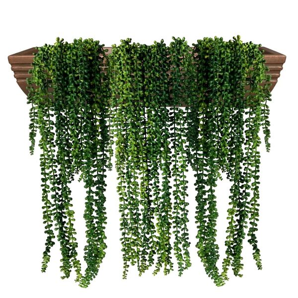 Kit 8 Suculentas Rosário Silicone 75cm Planta Artificial Permanente ...
