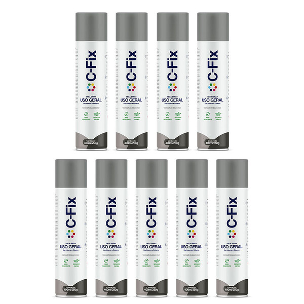 Kit 9 Tintas Spray Alumínio Uso Geral Inter/exte 400ml C-fix | Leroy Merlin
