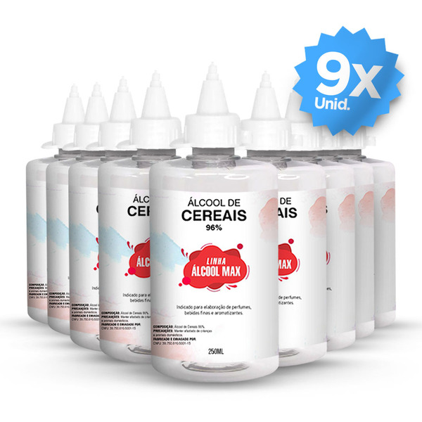 Kit 9un Alcool Cereais 96% Difusor Perfumes Bebidas 250ml | Leroy Merlin
