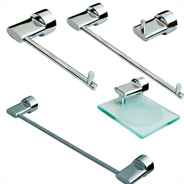 Kit Acessorios Kimetais 5 Pecas 2095 Cromado Plena | Leroy Merlin