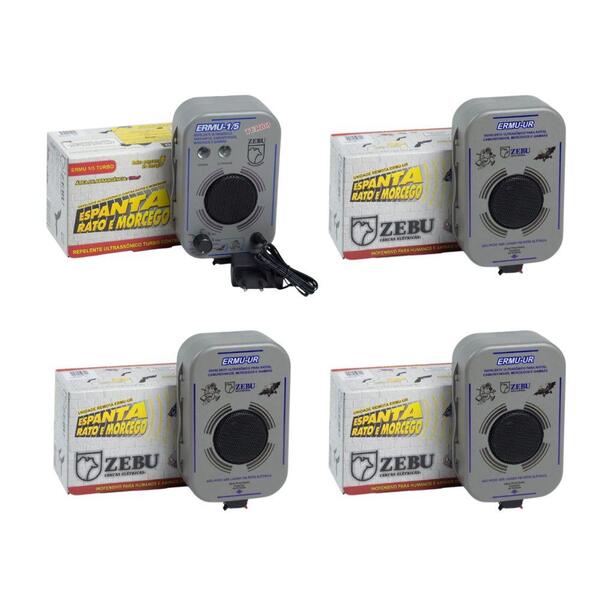 Kit Aparelho Sonoro Espanta Morcegos E Ratos Ermu Turbo + 3 Unidades ...