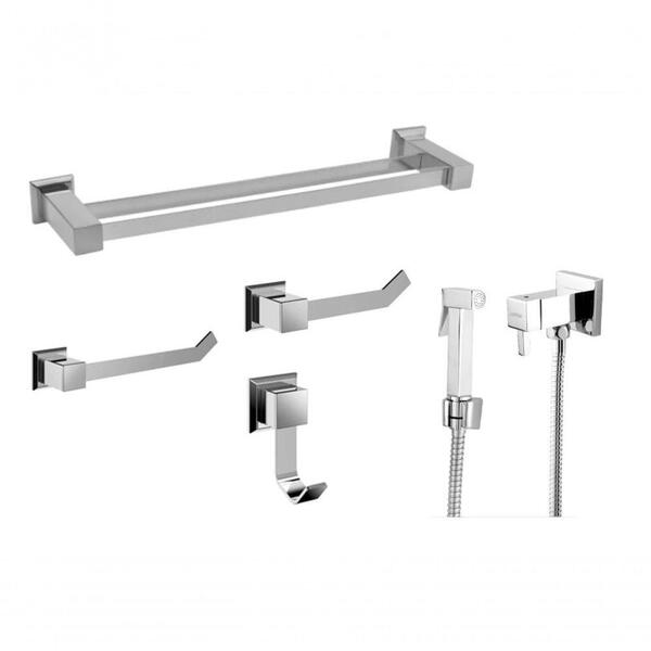 Kit Banheiro Inox 5 Peças | Leroy Merlin