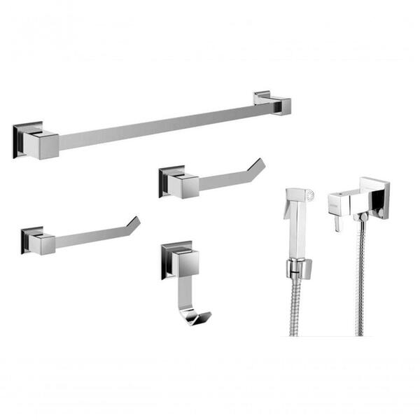 Kit Banheiro Inox 5 Peças | Leroy Merlin