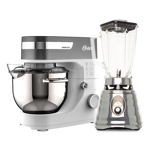Kit Batedeira Planetária White Bowl Inox E Liquidificador Osterizer ...