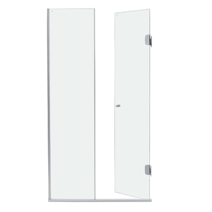 Box para Banheiro 95x185cm Vidro Incolor Frontal de Abrir 2 Folhas ...