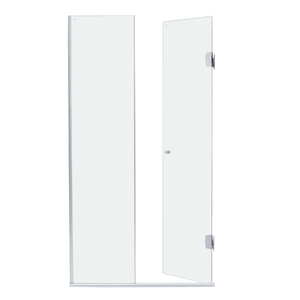 Box para Banheiro 160x190cm Vidro Incolor Frontal de Correr 2 Folhas ...