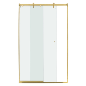 Kit Box Frontal de Correr Vidro Incolor 150x190cm Dourado Speed Temper ...