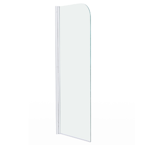 Box para Banheiro 70x190cm Vidro Incolor Folha Única Flexível Branco ...