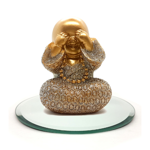 Kit Buda Bebê Ceguinho 9 Cm Brilhante E Bandeja Espelhada | Leroy Merlin