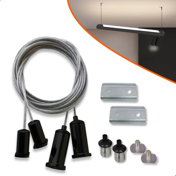 Kit Cabo De Aço Suporte Para Perfil Pendente No Teto 2m | Leroy Merlin