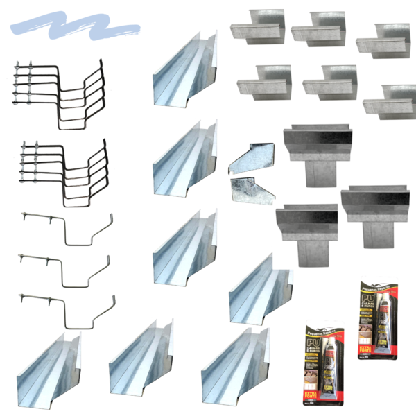 Kit Calha Telhado Beiral 14m Galvanizada Suporte Prolongado Bocal ...