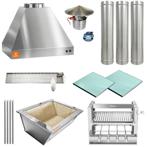 Kit Churrasqueira Gourmet Completa Makeer Inox Litoral Grill Elevatório ...