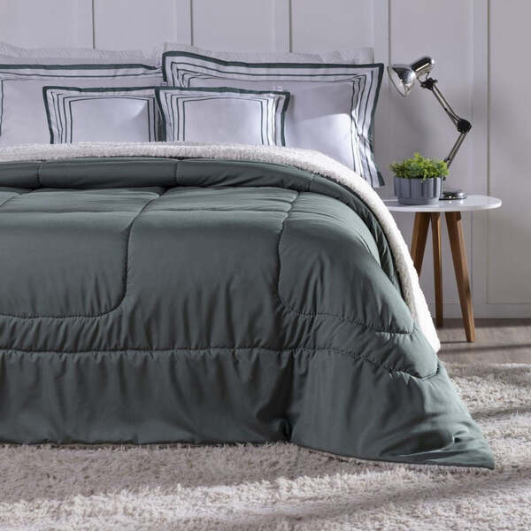 Kit Coberdrom Soft 05 Peças Queen Verde Militar | Leroy Merlin