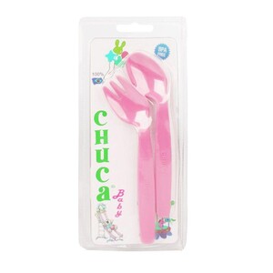 Kit Colher E Garfo Para Bebes Chuca Rosa | Leroy Merlin