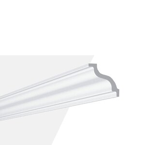 Kit Com 10 Barras Rodateto De Poliestireno 7cm X 70mm Liso 20m Branco ...