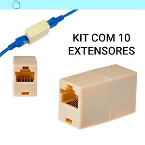 Kit Com 10 Extensores De Cabo De Rede Rj45 | Leroy Merlin