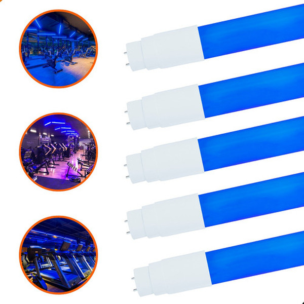 Kit com 10 Lâmpadas Tubulares LED T8 20W 120cm – Cor Azul | Leroy Merlin
