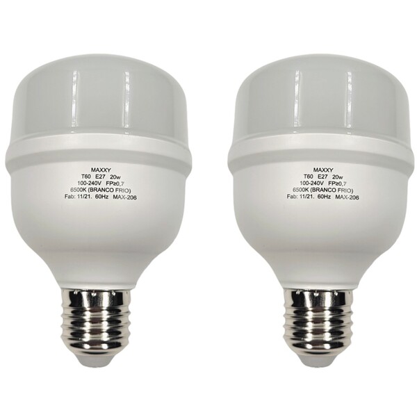 Kit Com 2 Lâmpadas Bulbo Led 20w 6500k Max-0206 | Leroy Merlin