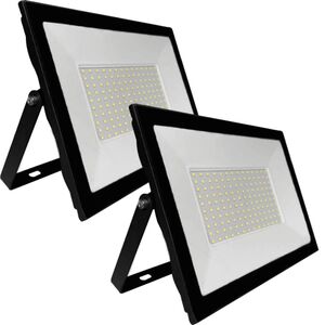 Kit Com 2 Refletores Led Slim 100W 6500K IP65 Bivolt Branco Frio Para ...