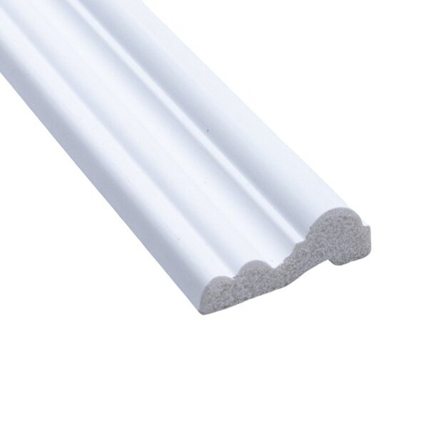 Kit Com 3 Barras Rodameio De Poliestireno 4,5cmx17mm Liso 7,2m Branco ...