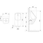Kit Com 3 Mictório Rimless Com Entrada Superior Proton Square Roca ...