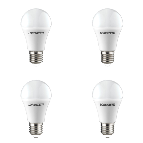 Kit Com 4 Lâmpadas Led 9w Bivolt E27 Lorenzetti Branco Frio | Leroy Merlin