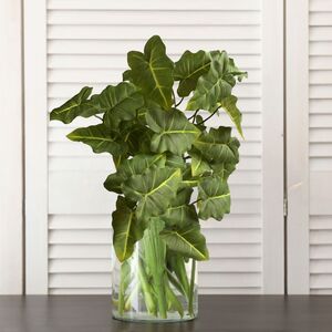 Kit Com 9 Galhos Caladium Artificial Verde Para Paisagismo Luxo | Leroy ...