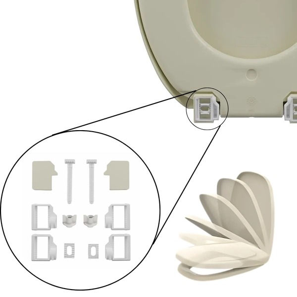 Kit Conjunto Fixação Para Assento Sanitário Almofadado | Astra - Bege ...