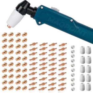 Kit Consumíveis Tocha Corte Plasma Pt31: 40 Bico Longo - 40 Eletrodo Longo - 10 Anel Difusor ...