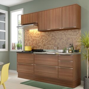 Kit Cozinha Com Rodapé 6 Peças 7 Portas 4 Gavetas Calábria Multimóveis ...