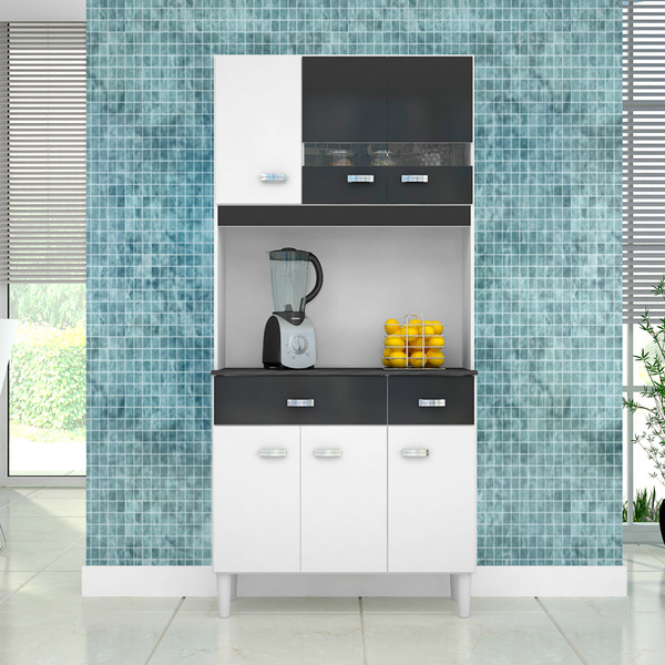 Kit Manu 6 Portas Branco Com Preto - Poquema | Leroy Merlin