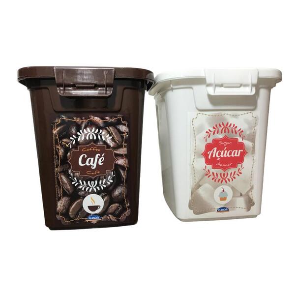 Kit Potes Porta Café Porta Açúcar Vintage 2 Peças | Leroy Merlin