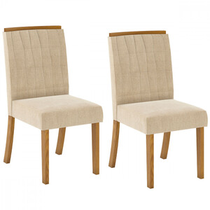 Kit De 02 Cadeiras Estofadas Para Sala De Jantar Melina | Leroy Merlin