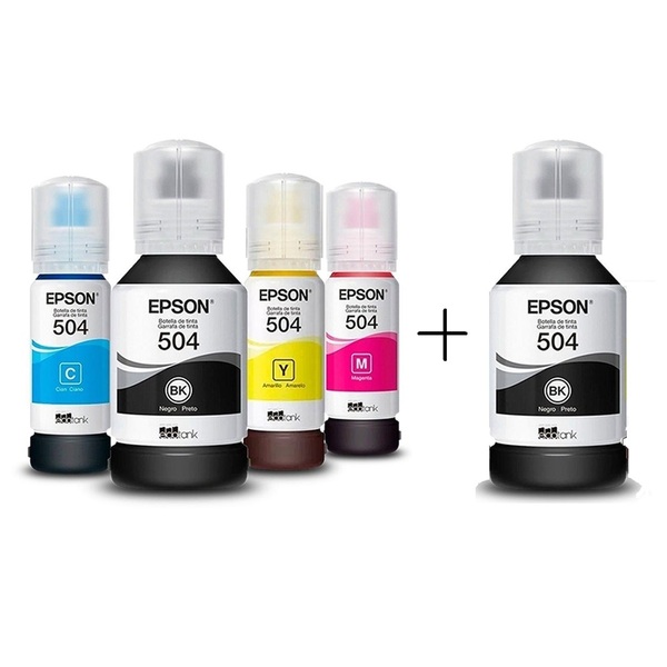Kit De 5 Tintas Epson Original 504 T504 Para/ L6161 L4150 L4160 L6191/l6171 | Leroy Merlin
