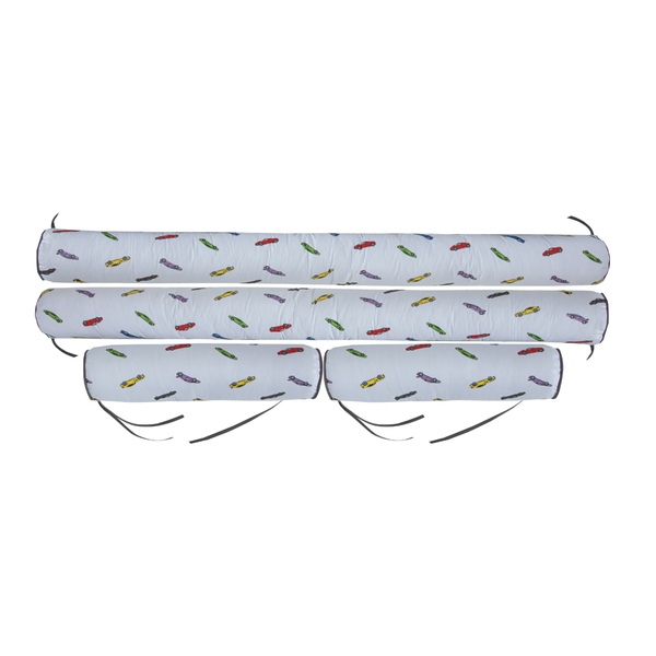 Kit De Capas De Rolinho Para Berço 4 Peças 100% Algodão Racing Cars ...