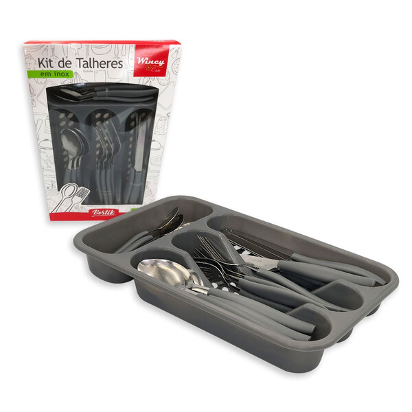 Kit De Talheres Para Cozinha E Sobremesa Em Inox 25 Peças | Leroy Merlin