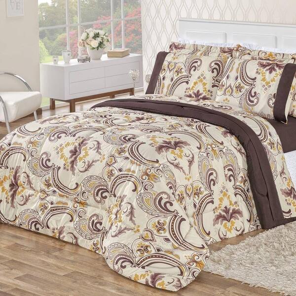 Kit Edredom Casal 03pçsdhalia | Leroy Merlin