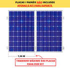 Kit Estrutura Suporte Fixador 4,80m Para 03 Placas Solar Alumínio Inox ...