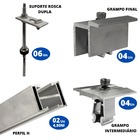 Kit Estrutura Suporte Fixador 4,80m Para 03 Placas Solar Alumínio Inox ...