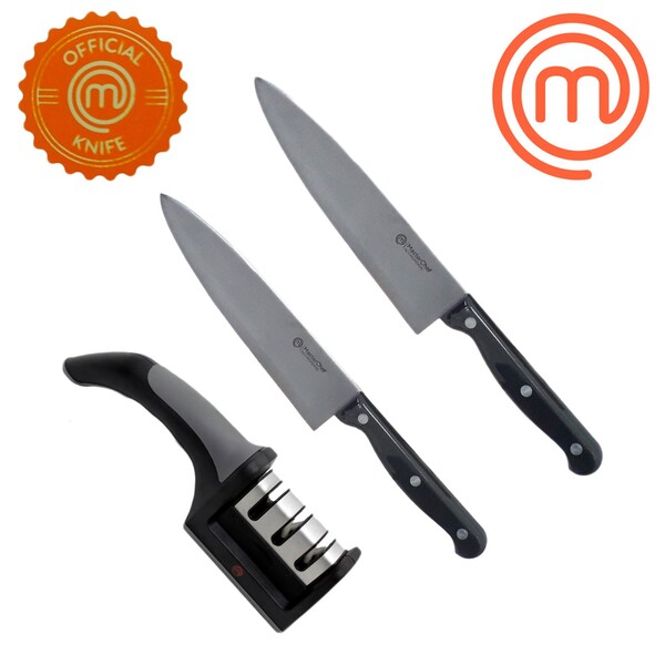 Kit Faca Do Chef 6/8p Quotidien Forjada + Afiador Masterchef | Leroy Merlin