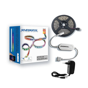 Kit Fita Led Inteligente Wifi Rgb C/ Controlador E Fonte 5m | Leroy Merlin