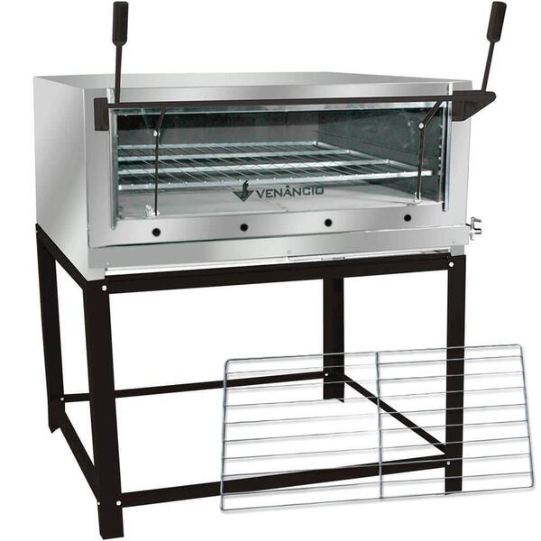 Kit Forno Industrial Venâncio Roma Inox 90 Cm Com Pedra Refratária Gás ...