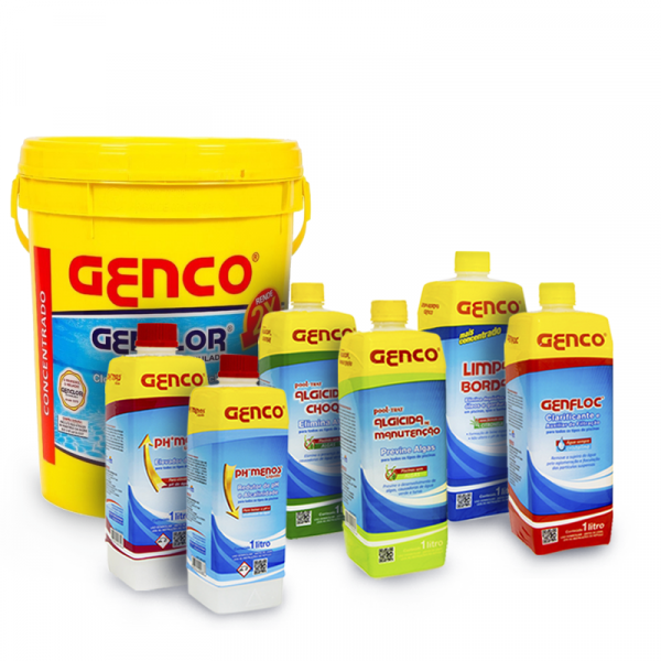 Kit Genco - Limpeza E Tratamento Completo Com Cloro Genclor 10 Kg ...