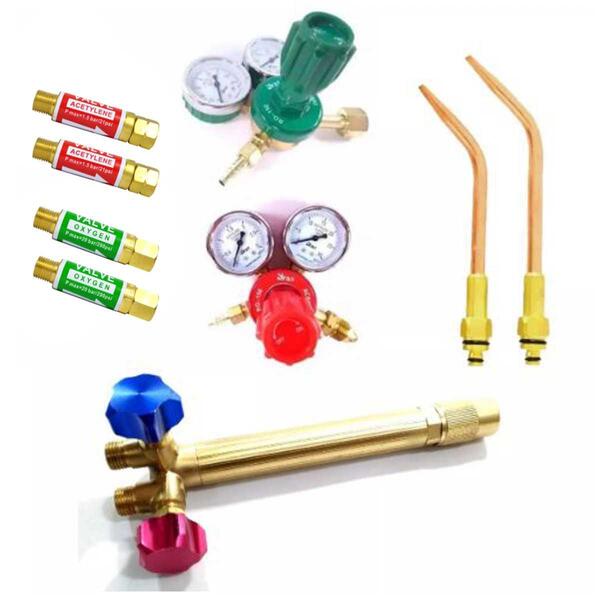 Kit - Maçarico De Solda Manual Modelo 201 + 2 Extensões Acetileno (4 E ...