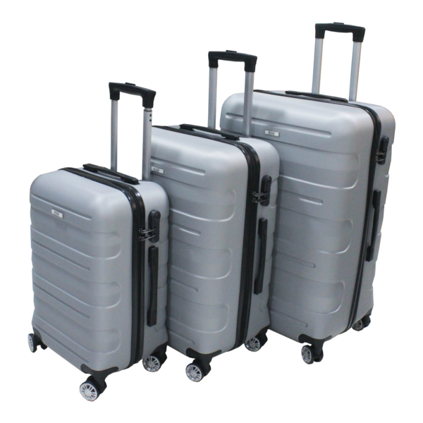 Kit Mala De Viagem Hermes 3 Peças 10kg 23kg E 32kg - Prata | Leroy Merlin