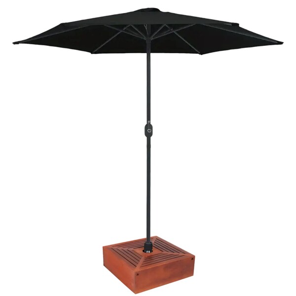 Kit Ombrelone Guarda Sol Ipanema 2,5m Articulado Preto Com Base ...