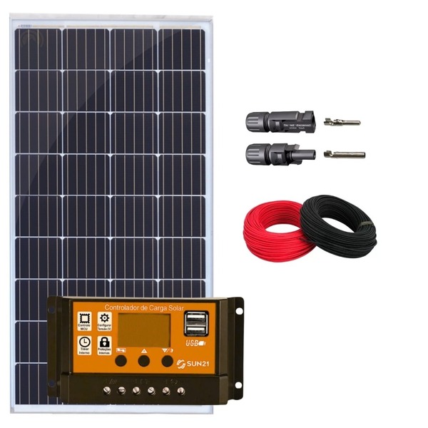 Kit Painel Solar Fotovoltaico 150w C/ Controlador 30a Placa | Leroy Merlin